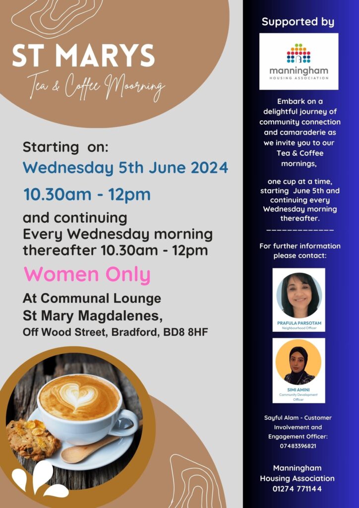 Women's Only Afternoon Tea at St Mary's | Manningham Housing Association